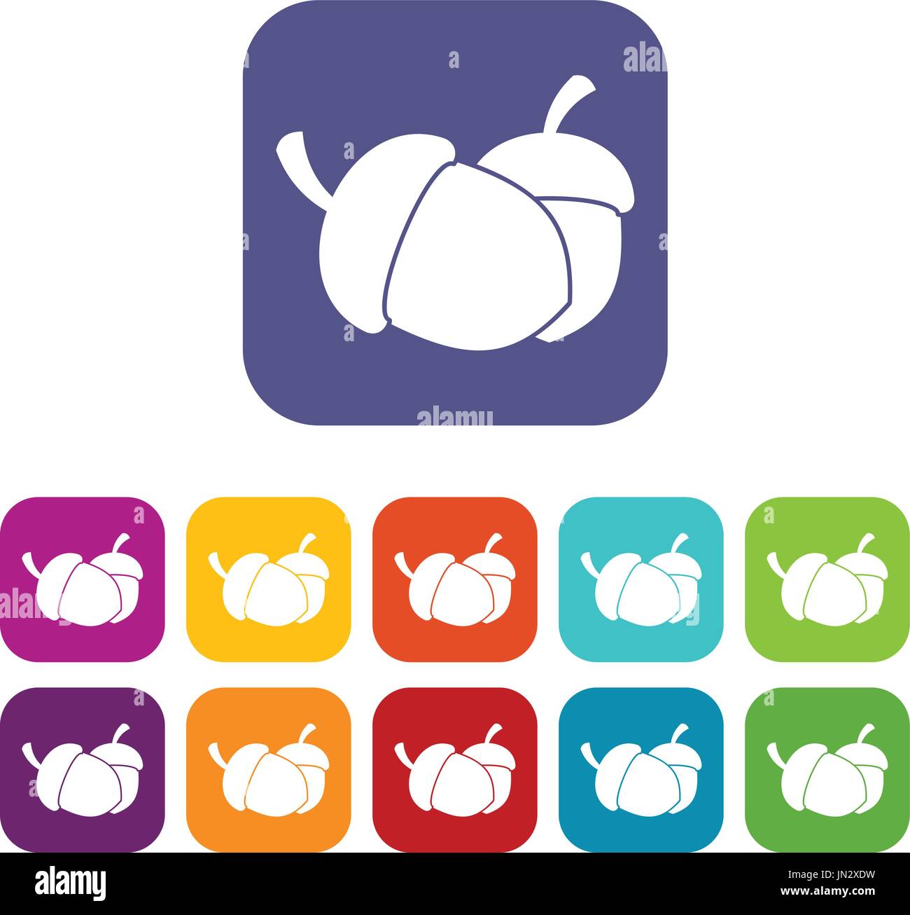 Acorn icons set Stock Vector Image & Art - Alamy