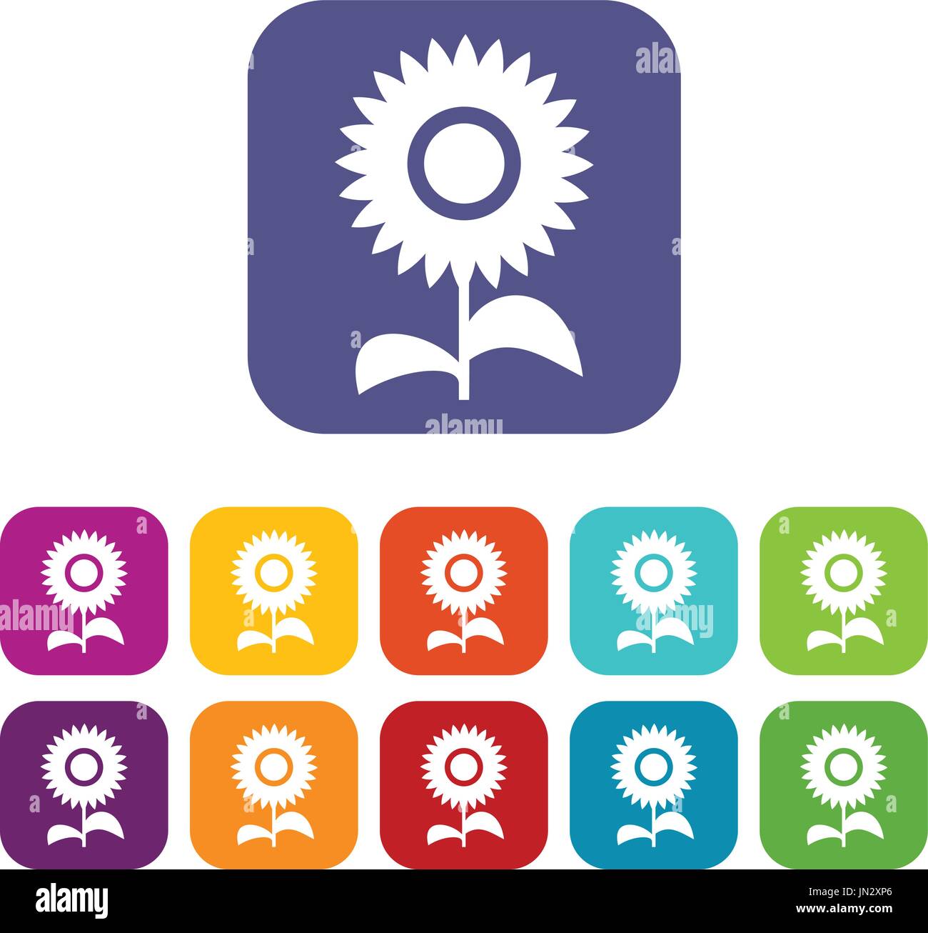 Flower icons set Stock Vector Image & Art - Alamy