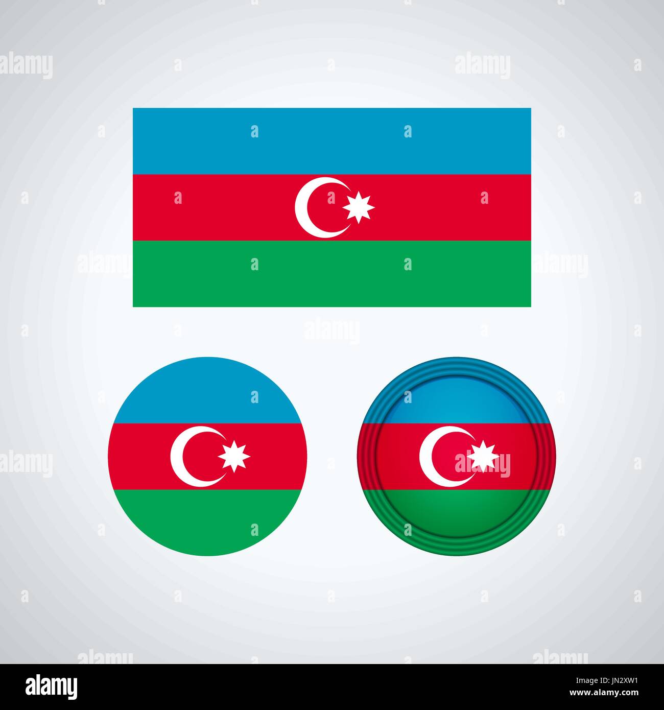 Flag design. Azerbaijan flag set. Isolated template for your designs ...