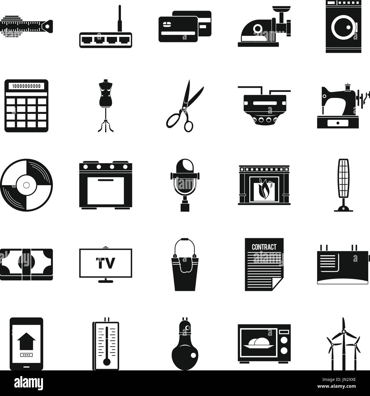 Computer staff icons set, simple style Stock Vector Image & Art - Alamy