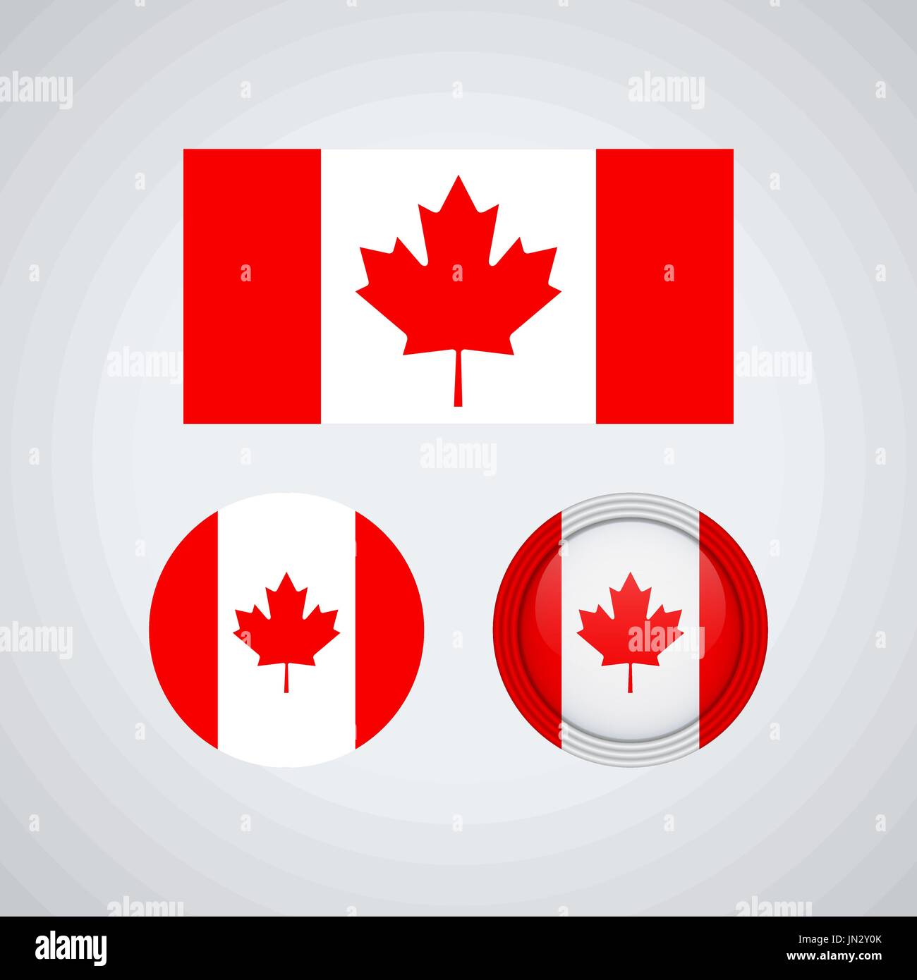 Flag design. Canadian flag set. Isolated template for your designs ...