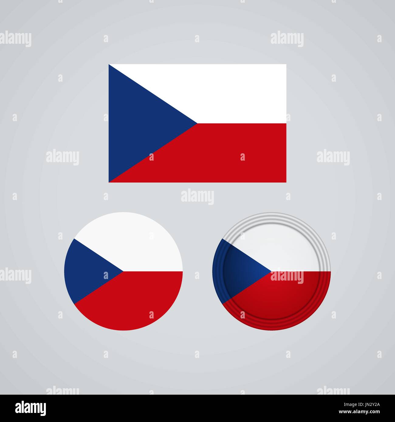 Flag design. Czech flag set. Isolated template for your designs. Vector ...