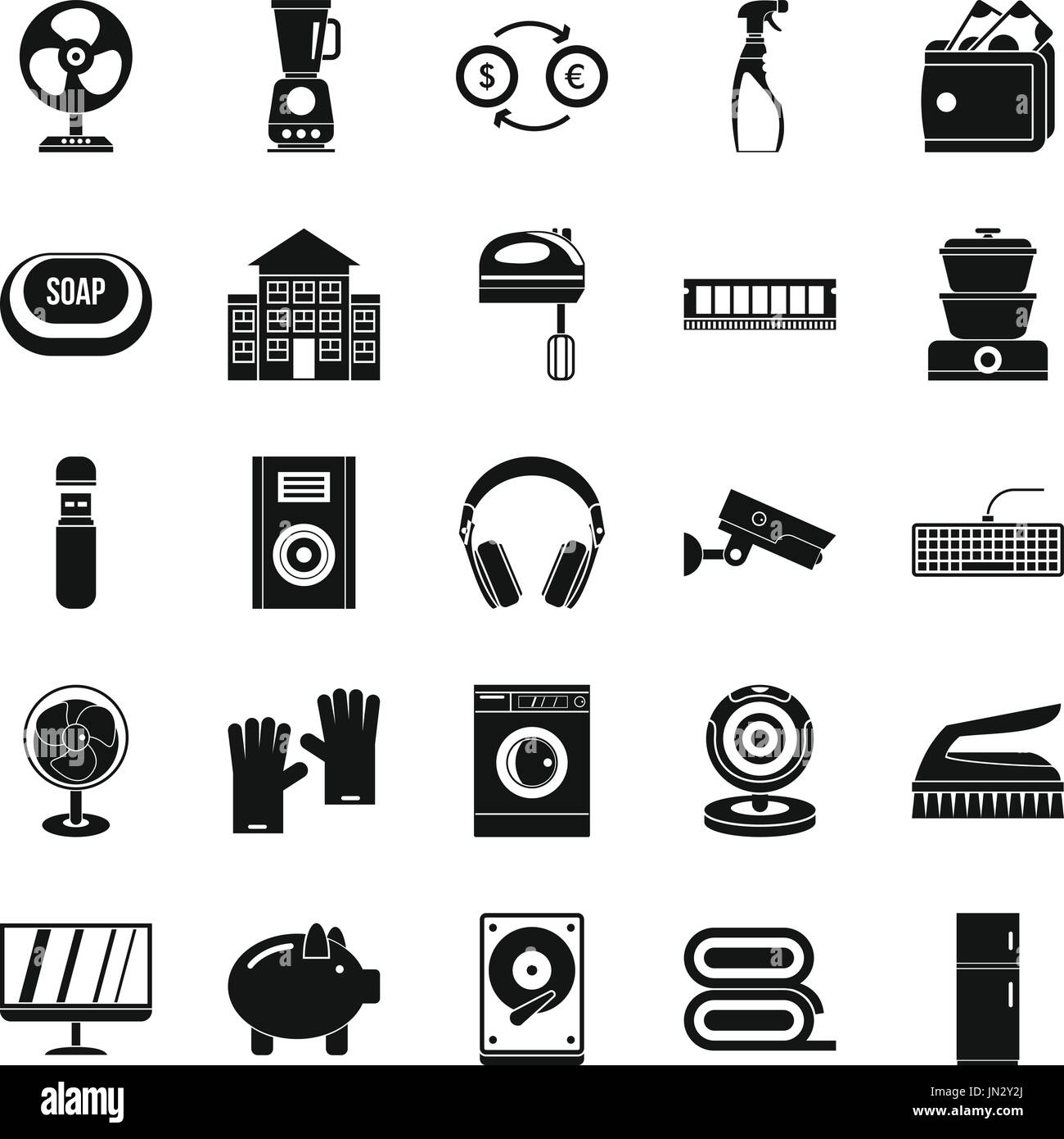 Computer app icons set, simple style Stock Vector Image & Art - Alamy