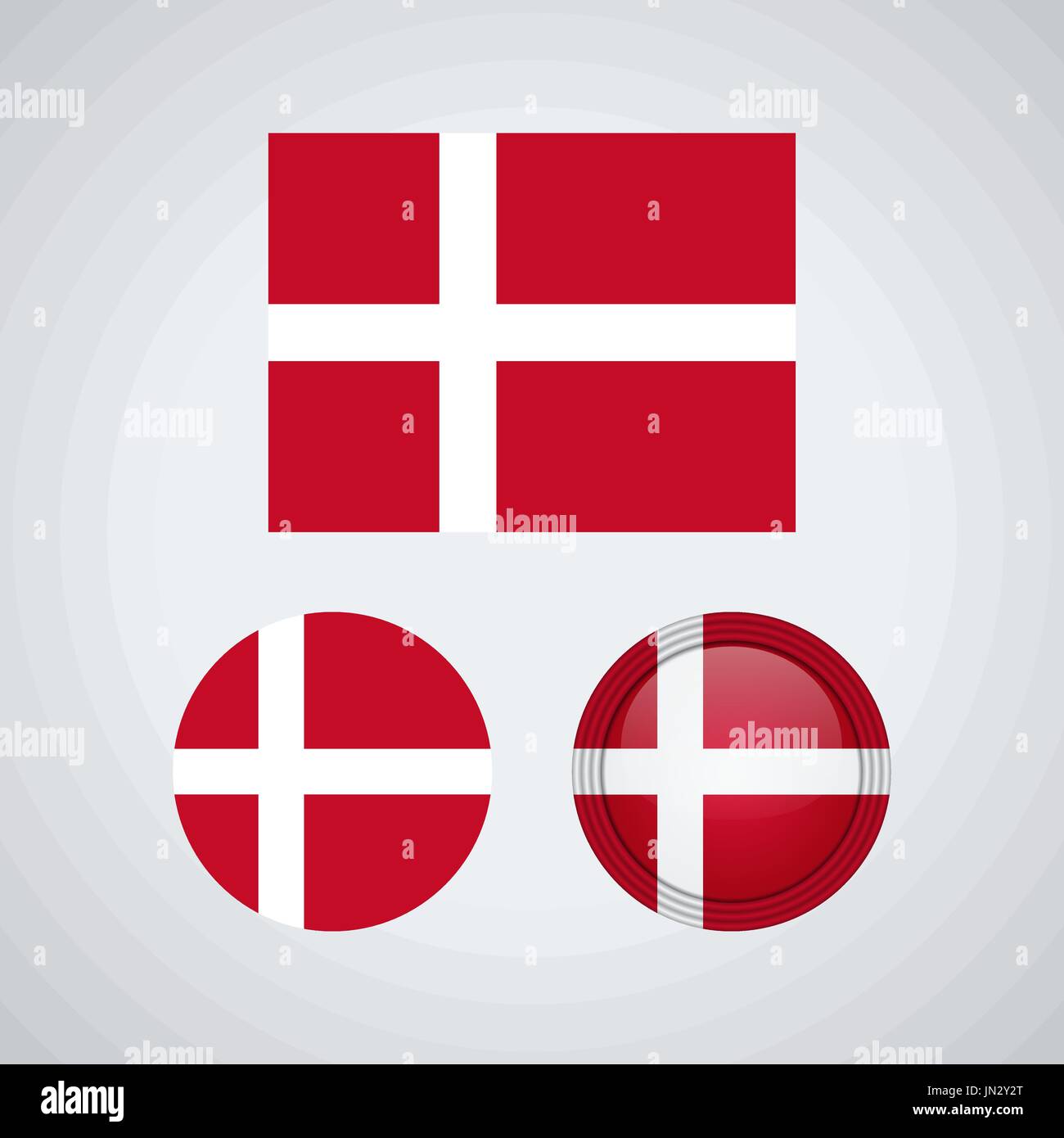 Flag design. Danish flag set. Isolated template for your designs ...