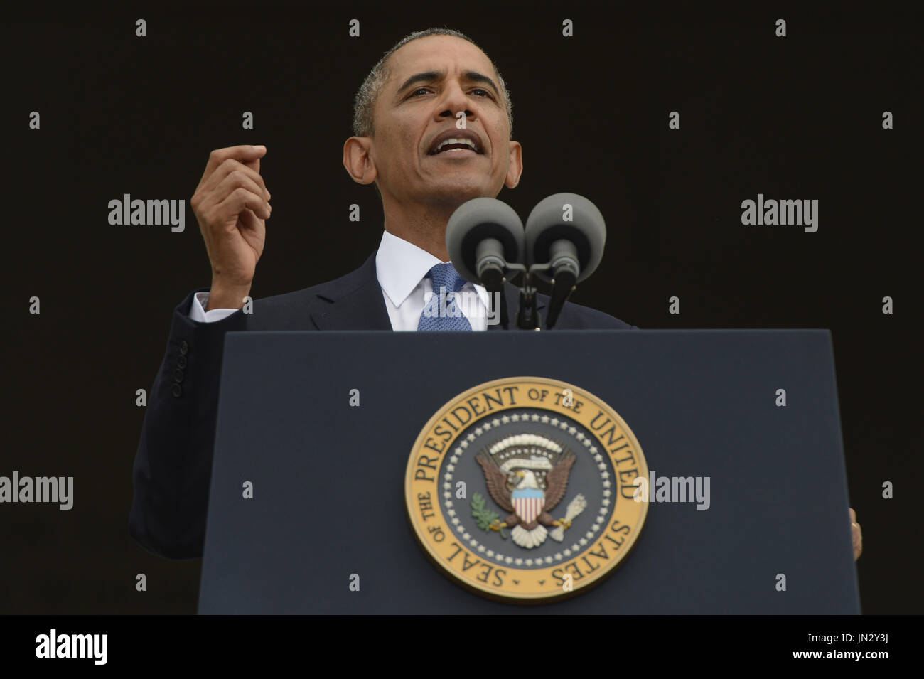 US President Barack Obama delivers remarks during the 'Let Freedom Ring ...