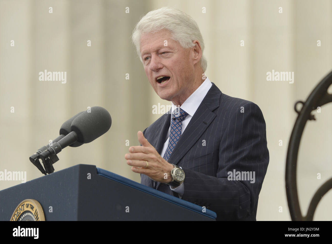 Former US President Bill Clinton delivers remarks during the 'Let ...