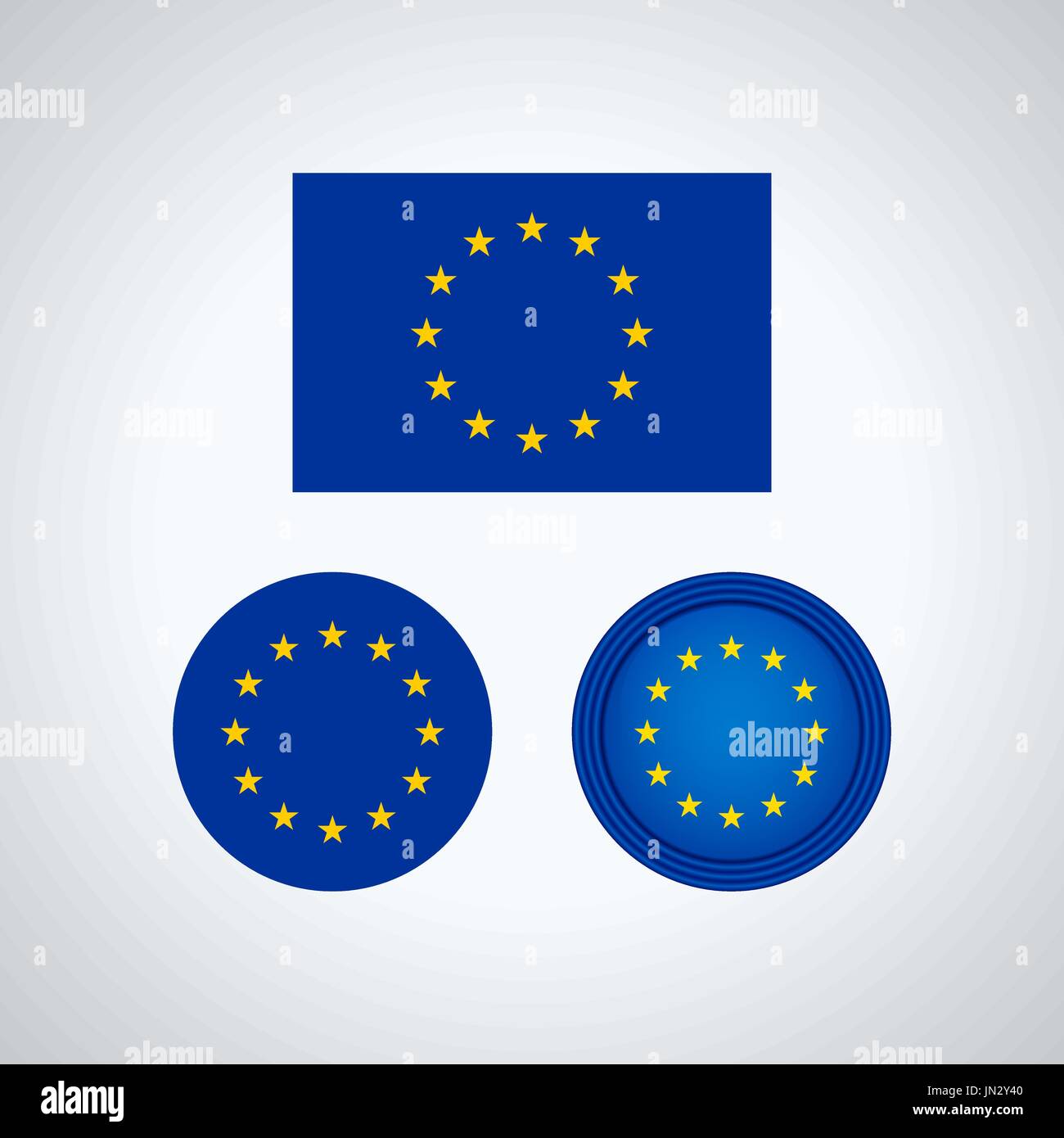 Flag design. European Union flag set. Isolated template for your ...