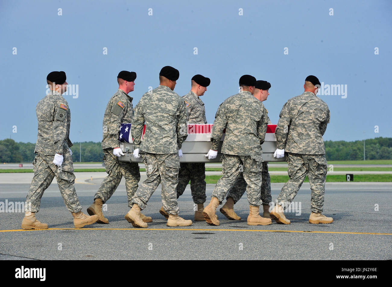 A transfer case containing the remains of Staff Sergeant Michael H ...