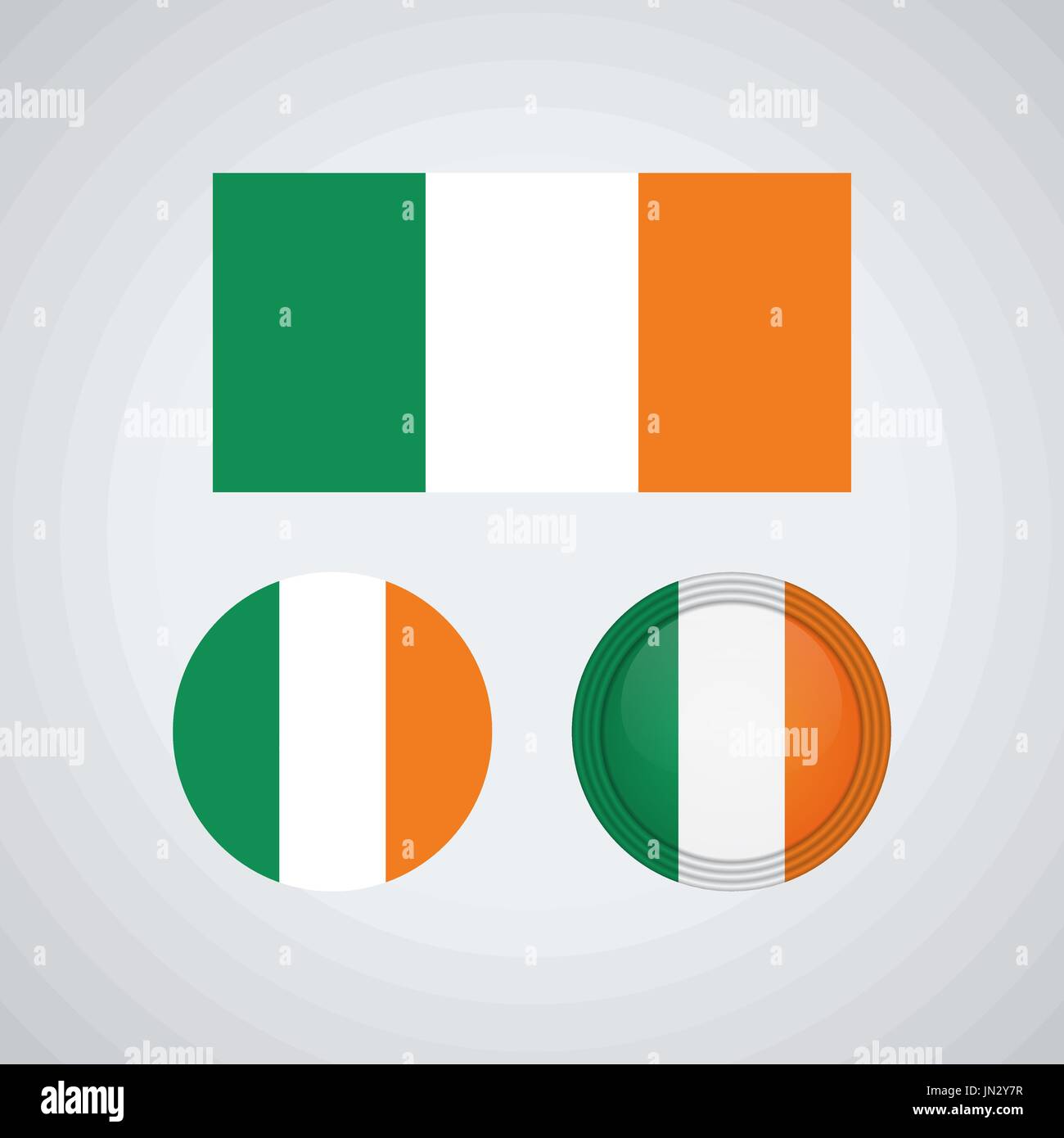 Flag design. Irish flag set. Isolated template for your designs. Vector ...