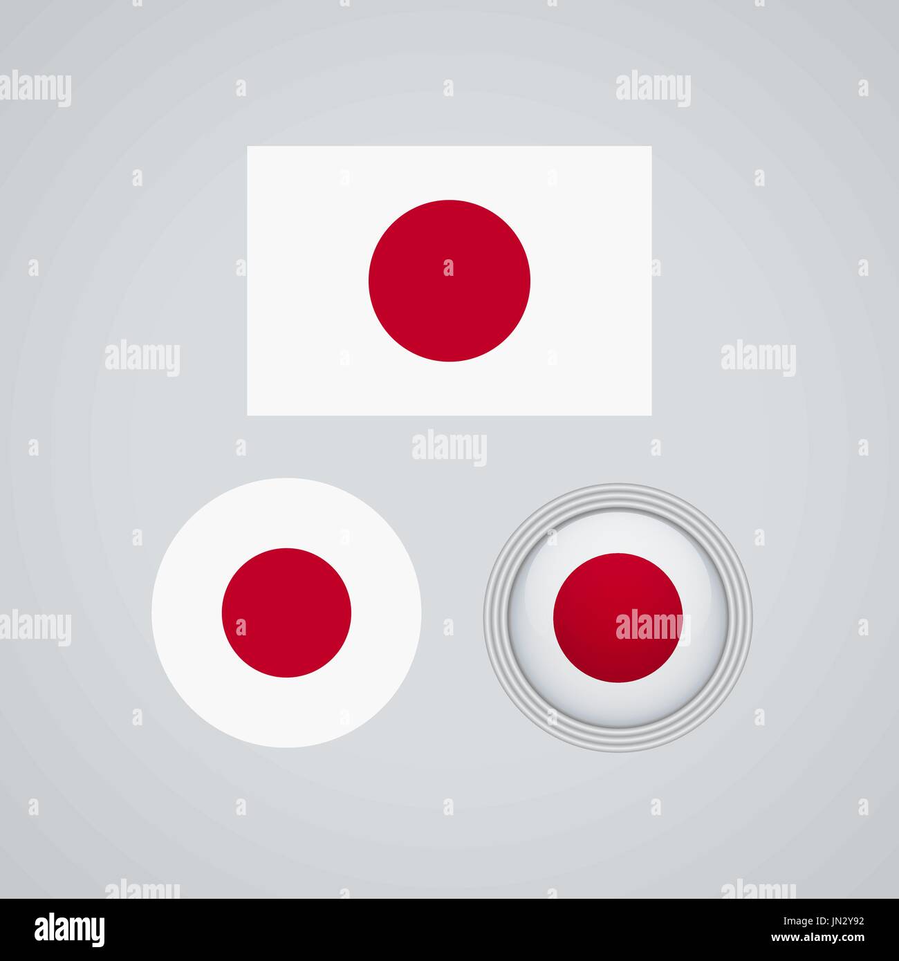 Flag design. Japanese flag set. Isolated template for your designs ...