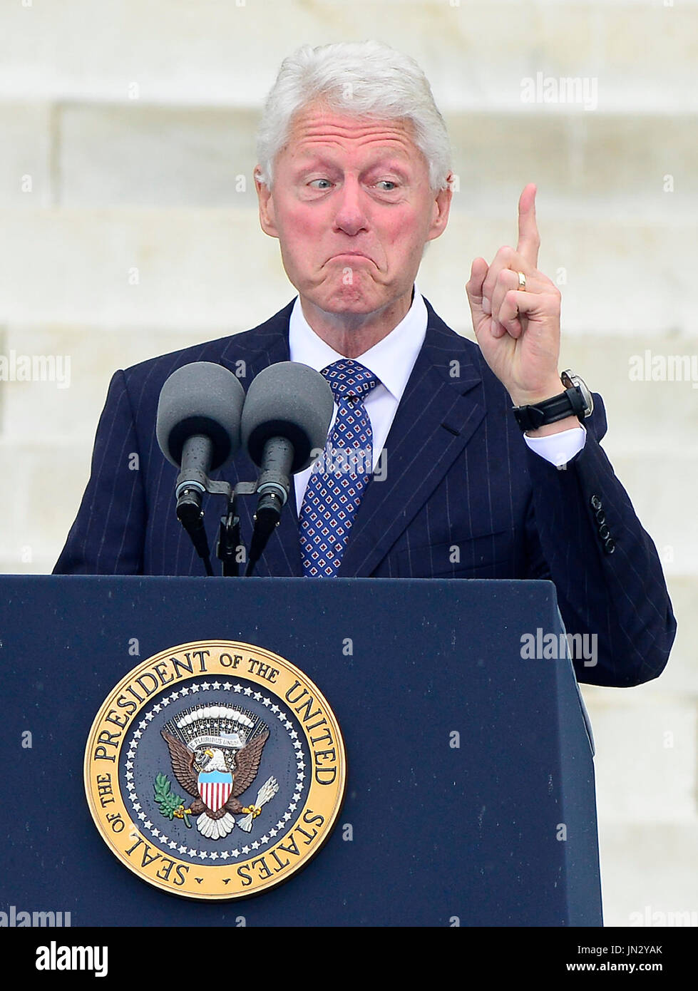 Former United States President Bill Clinton makes remarks at the Let ...