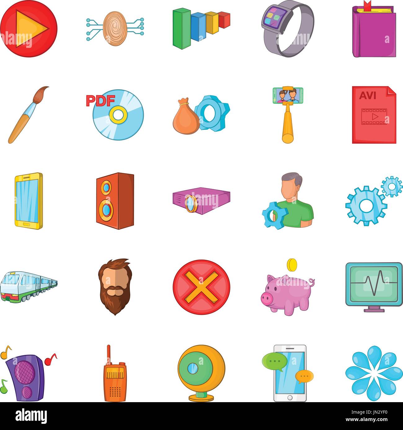App icons set, cartoon style Stock Vector Image & Art - Alamy