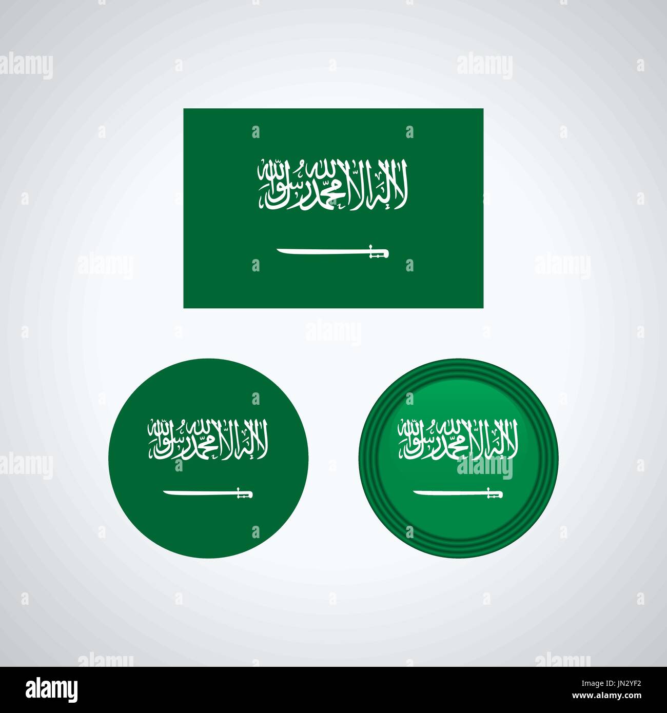 Flag design. Saudi Arabian flag set. Isolated template for your designs ...