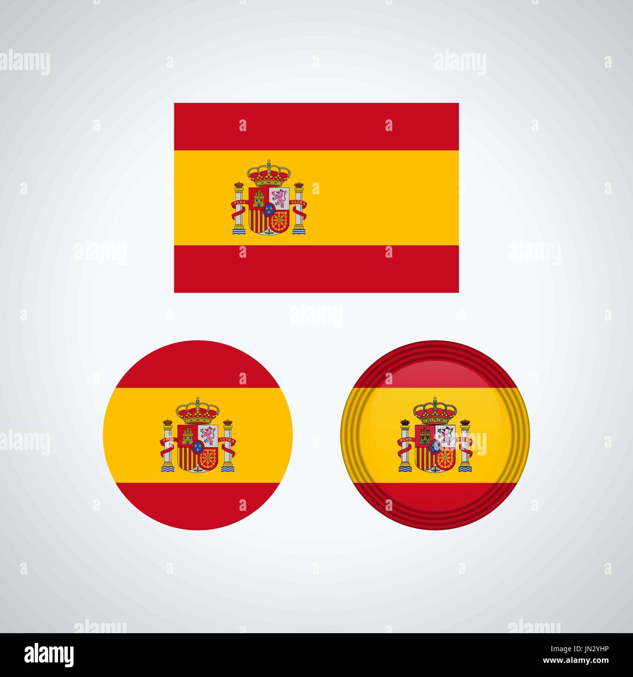 Flag design. Spanish flag set. Isolated template for your designs ...