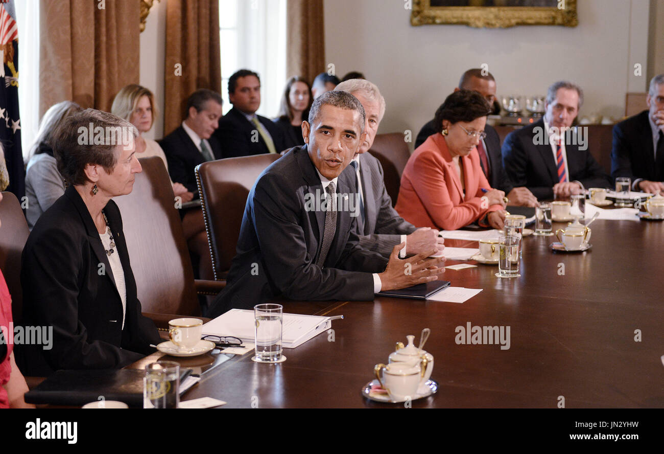 United States President Barack Obama makes remarks to the media during ...