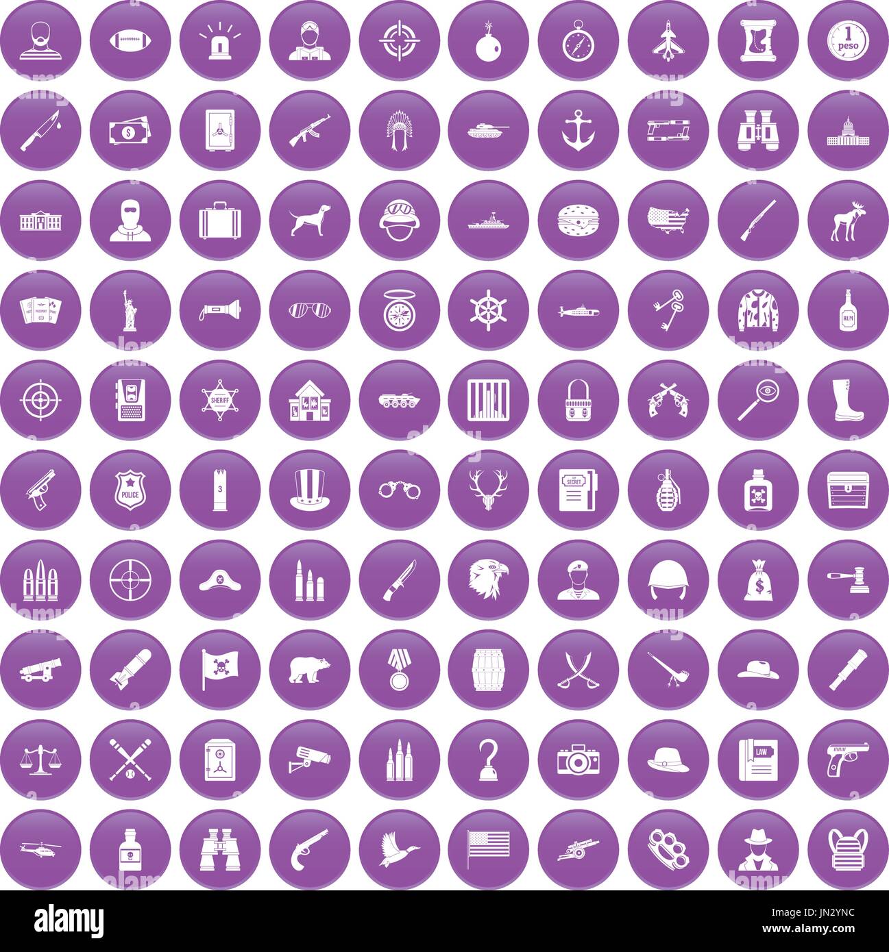 100 bullet icons set hi-res stock photography and images - Alamy