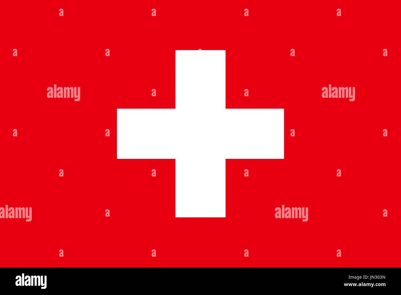 Flag design. Swiss flag on the white background, isolated flat layout ...