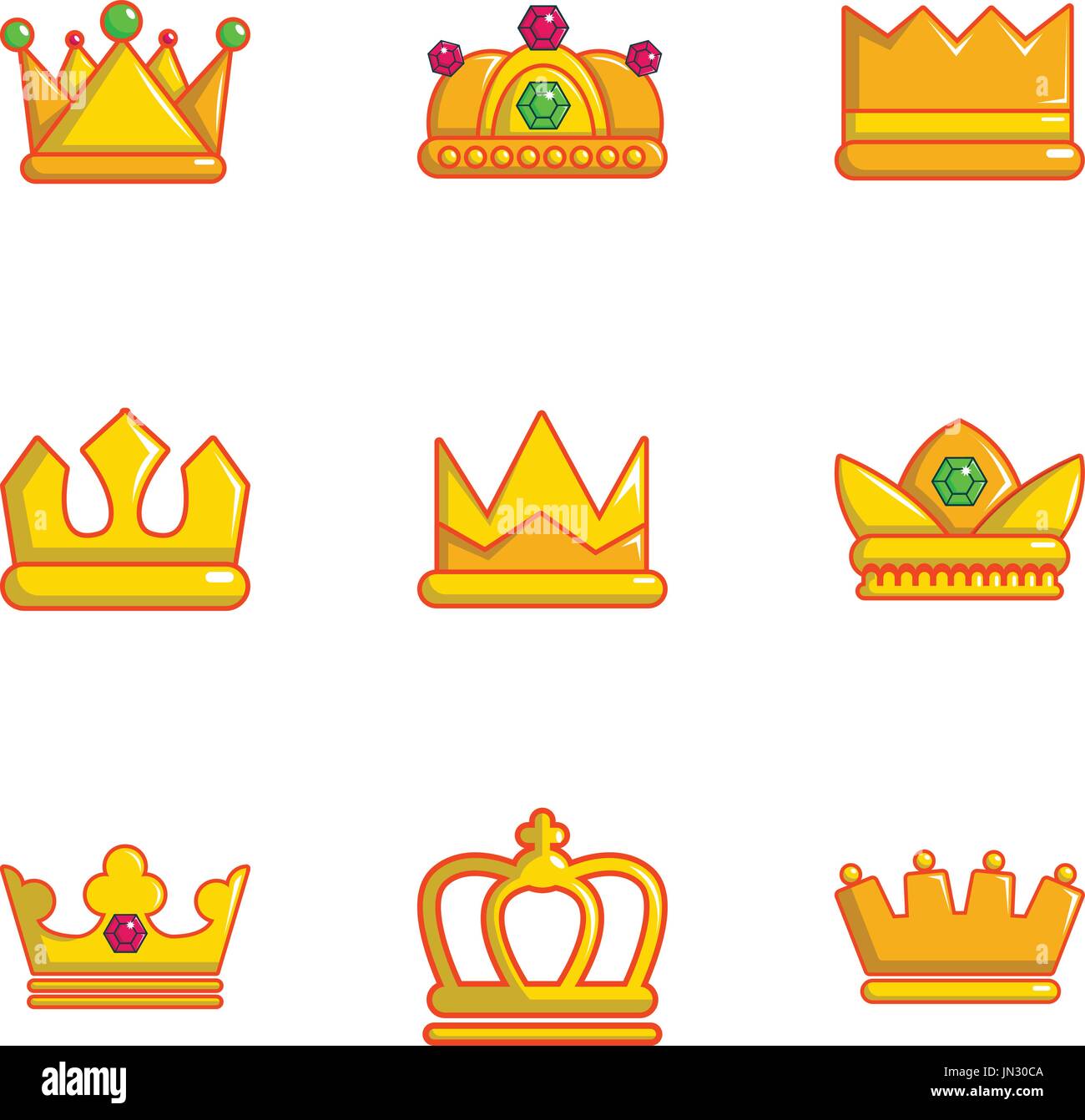 Crown icons set, flat style Stock Vector Image & Art - Alamy