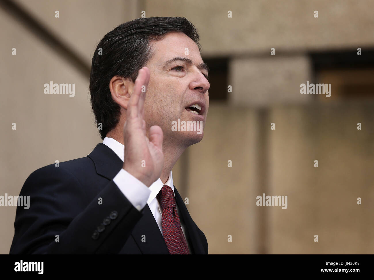 FBI Director James Comey speaks during a ceremonial swearing-in ...