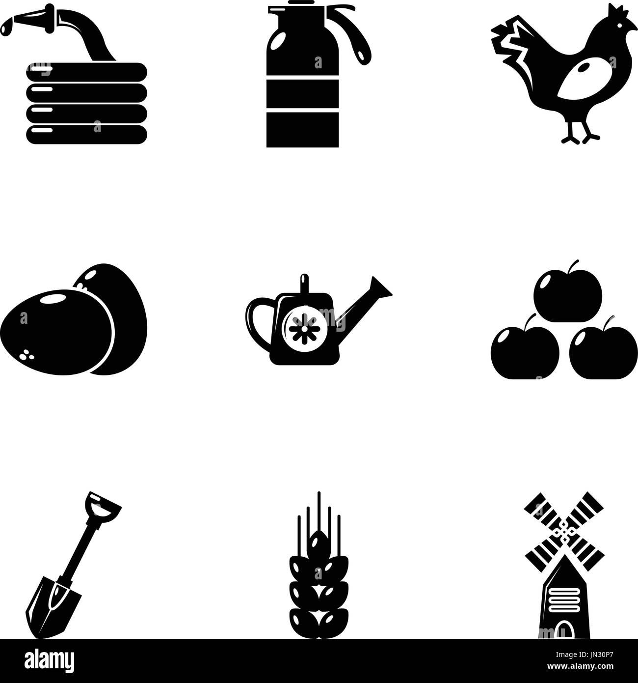 Village farm icons set, simple style Stock Vector Image & Art - Alamy