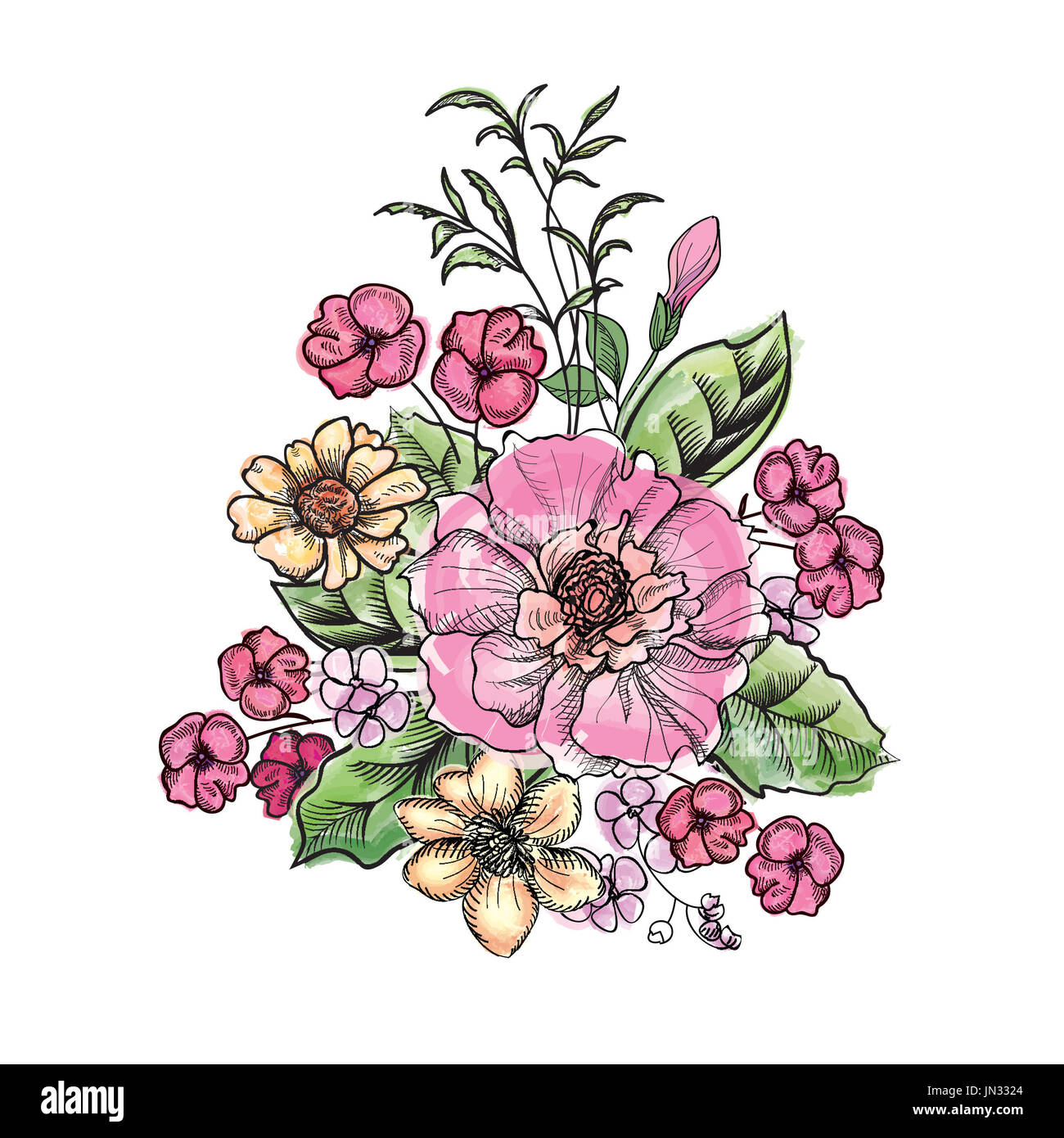 Lilac bridal bouquet Cut Out Stock Images & Pictures - Alamy