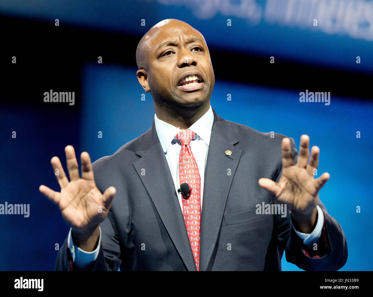 United States Senator Tim Scott (Republican of South Carolina) makes ...
