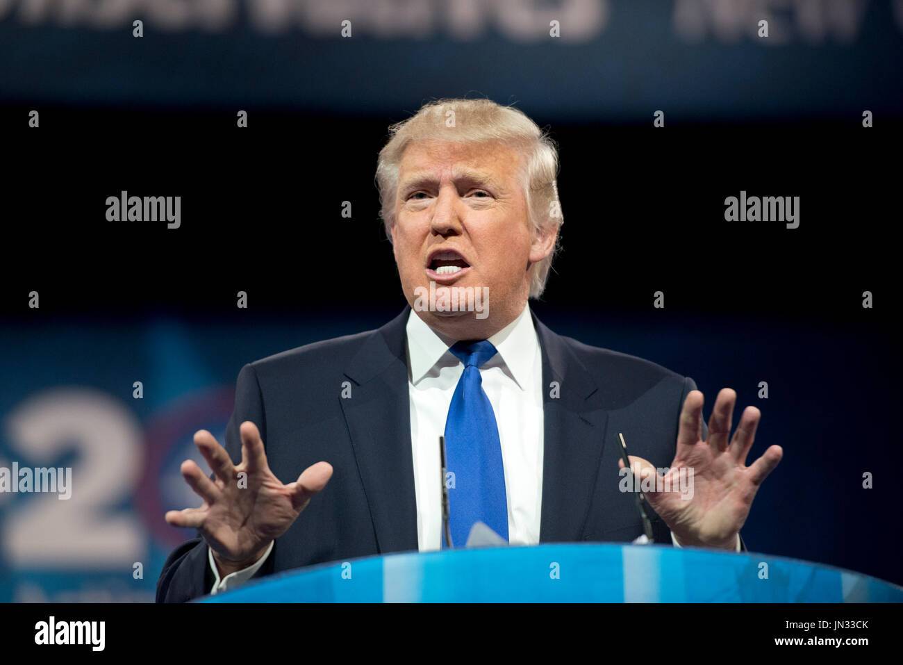 Donald Trump, Chairman & President, The Trump Organization, makes ...