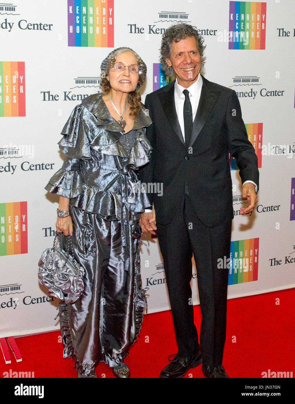 Chick Corea and his wife, Gayle, arrive for the formal Artist's Dinner ...