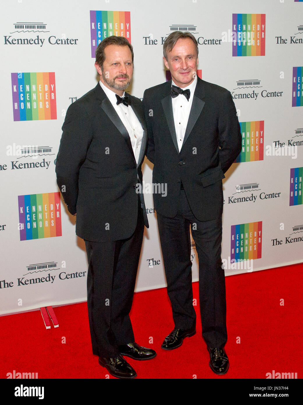 Rob Ashford and Kevin Ryan arrive for the formal Artist's Dinner ...