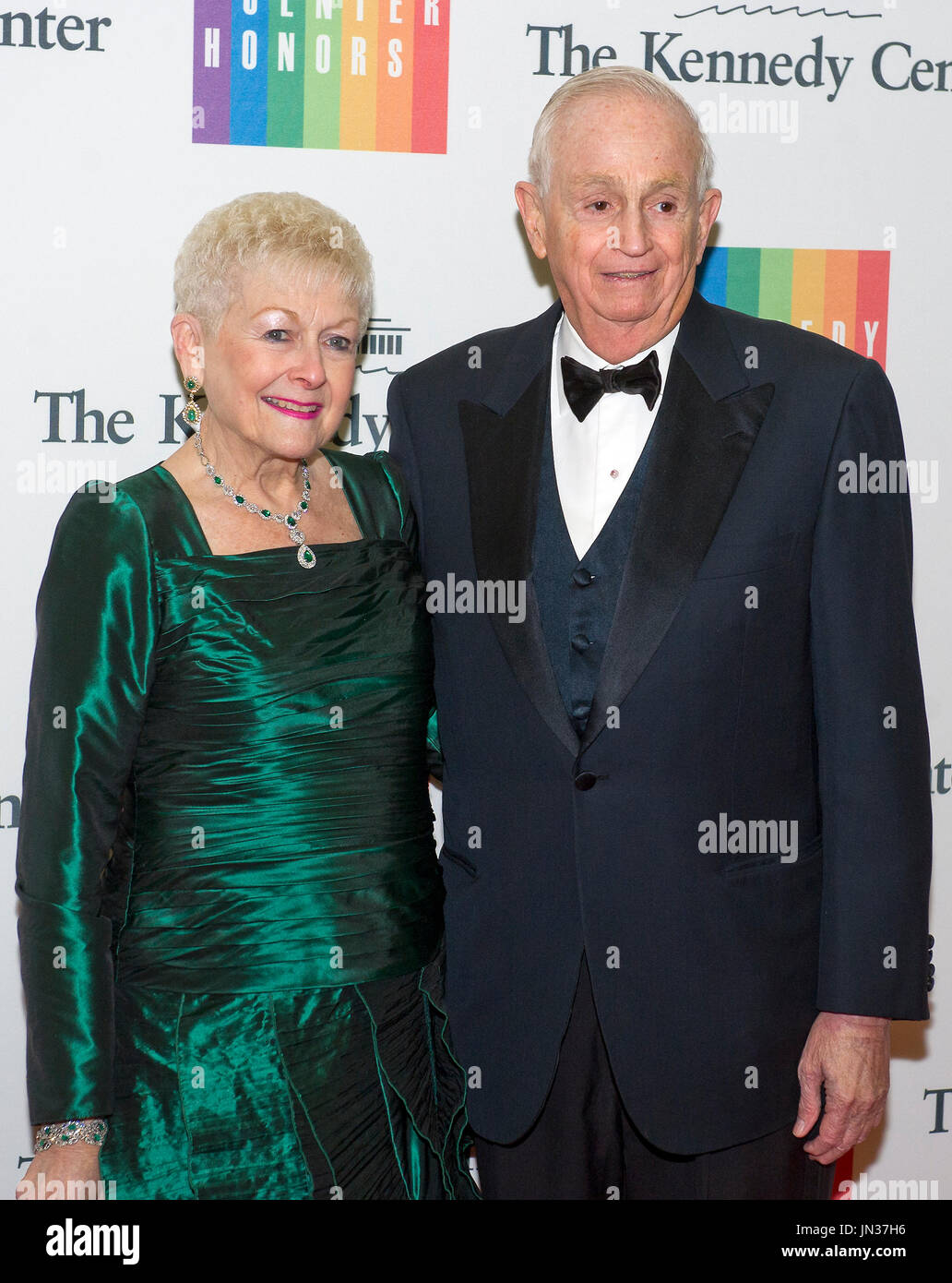 J.W. Marriott, Jr. and his wife, Donna Garff, arrive for the formal ...
