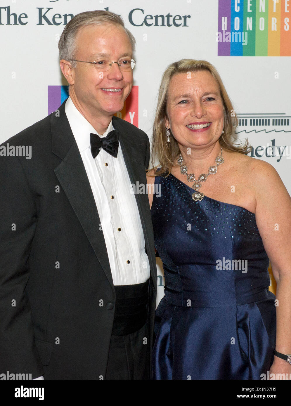 Donald J. Hall, Jr. and his wife arrive for the formal Artist's Dinner ...