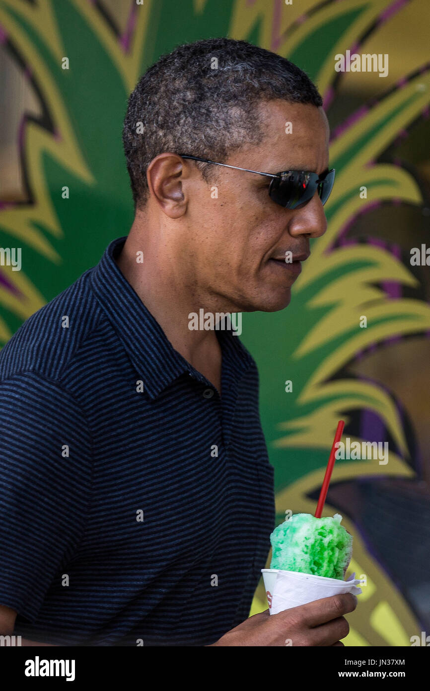 United States President Barack Obama greets well-wishers outside of ...