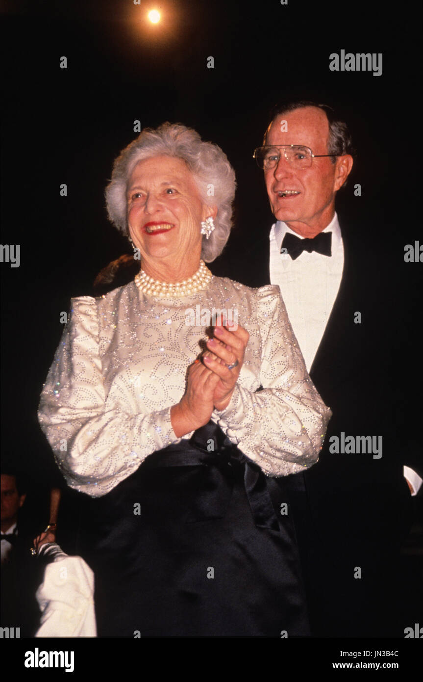 United States President-elect George H.W. Bush and his wife, Barbara ...