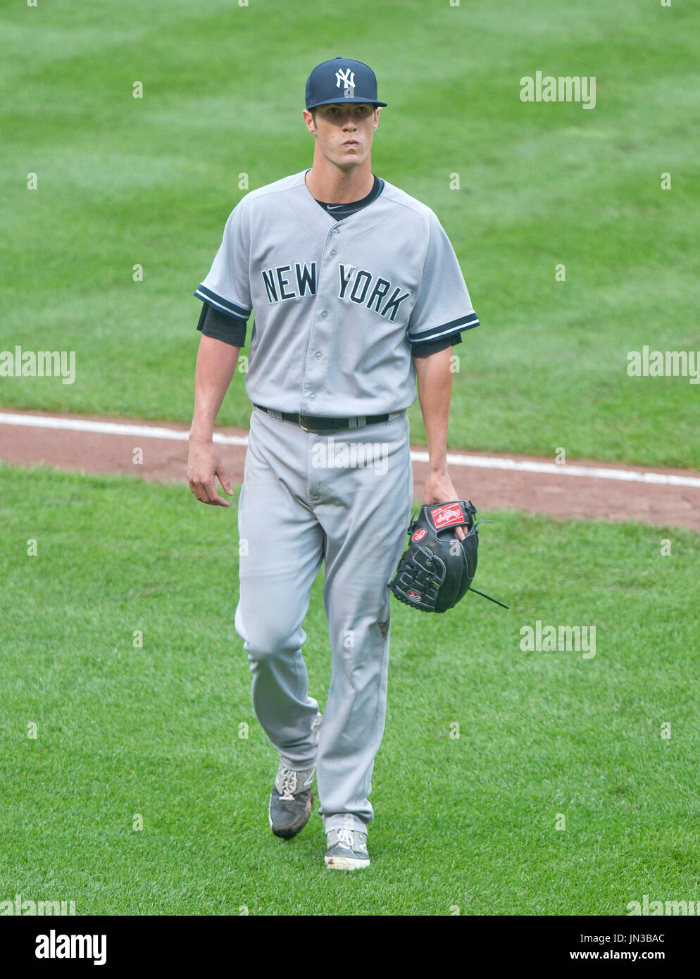 New York Yankees pitcher Shane Greene (61) walks to the dugout after ...
