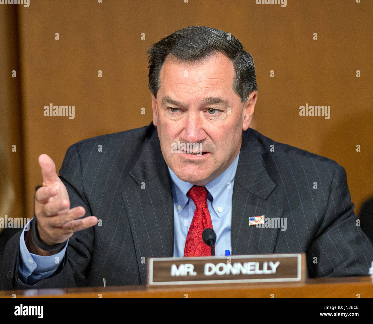 United States Senator Joe Donnelly (Democrat of Indiana) questions U.S ...