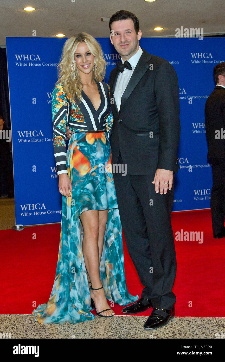 Candice Crawford and Dallas Cowboys quarterback Tony Romo arrive for ...