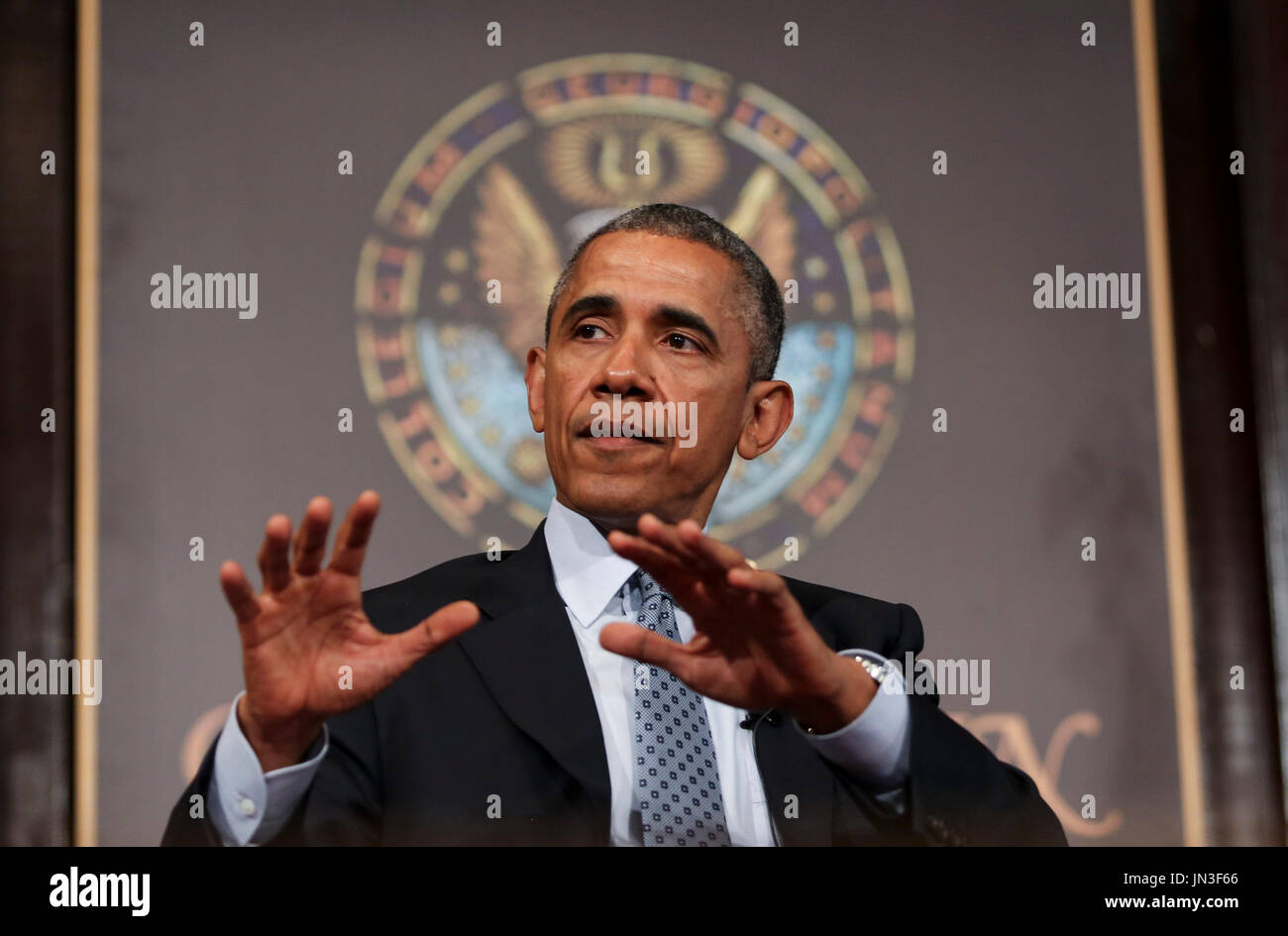 United States President Barack Obama participates in a panel discussion ...