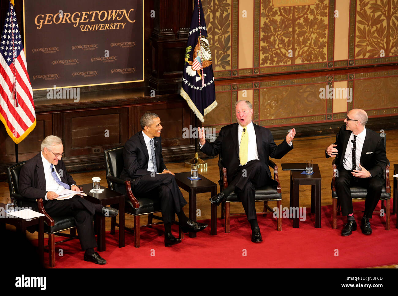 United States President Barack Obama participates in a panel discussion ...