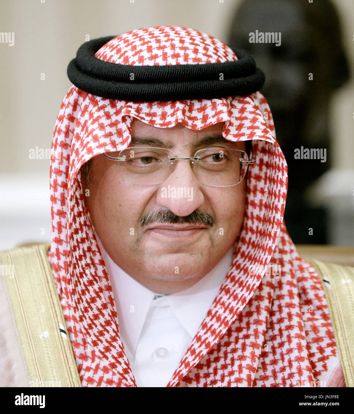 Crown Prince Mohammed bin Nayef of Saudi Arabia looks on in the Oval ...