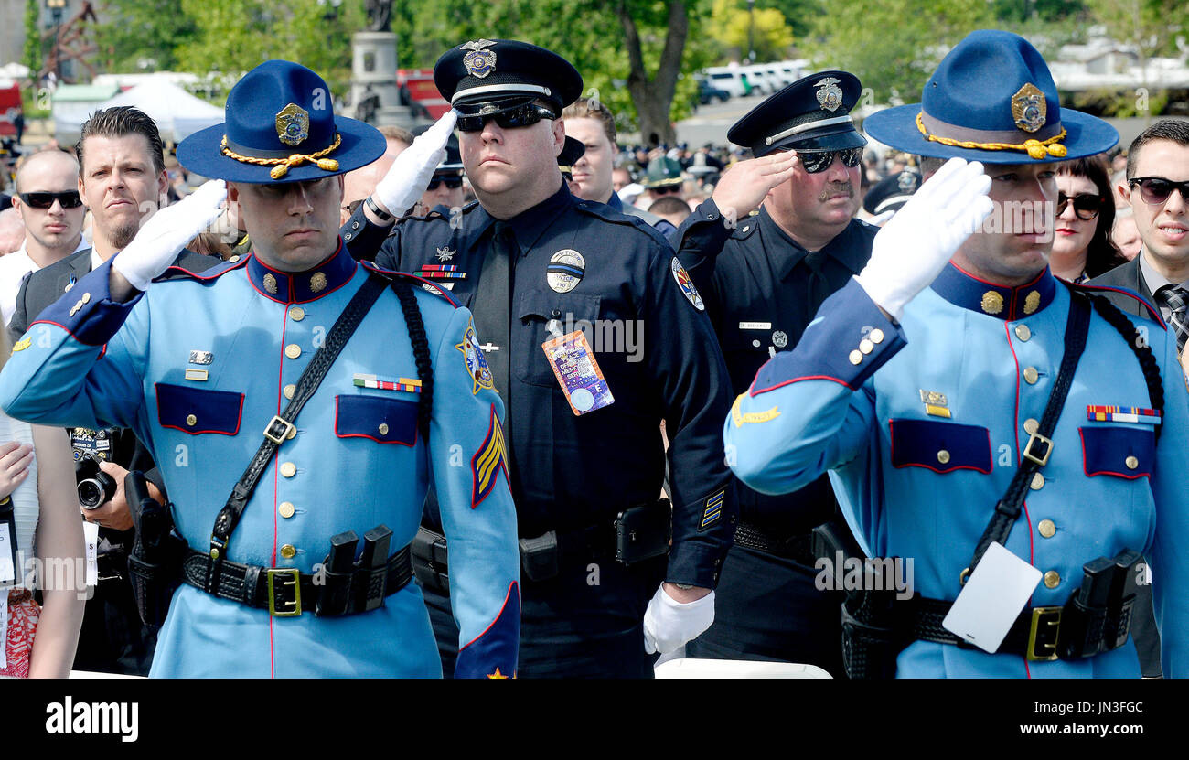 Police Officers attend the National Peace Officers Memorial Service, an ...
