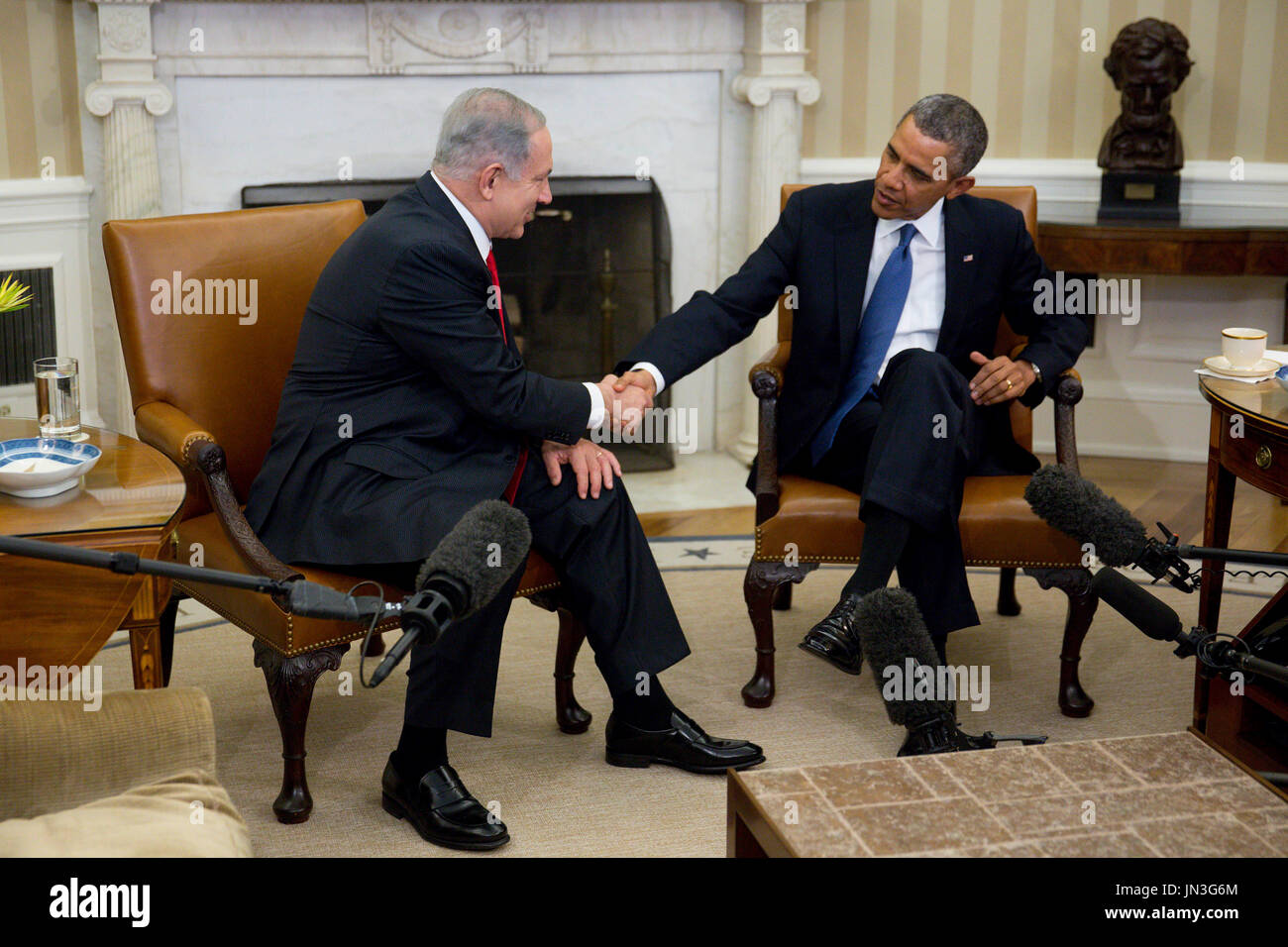 United States President Barack Obama, right, shakes hands with Prime ...