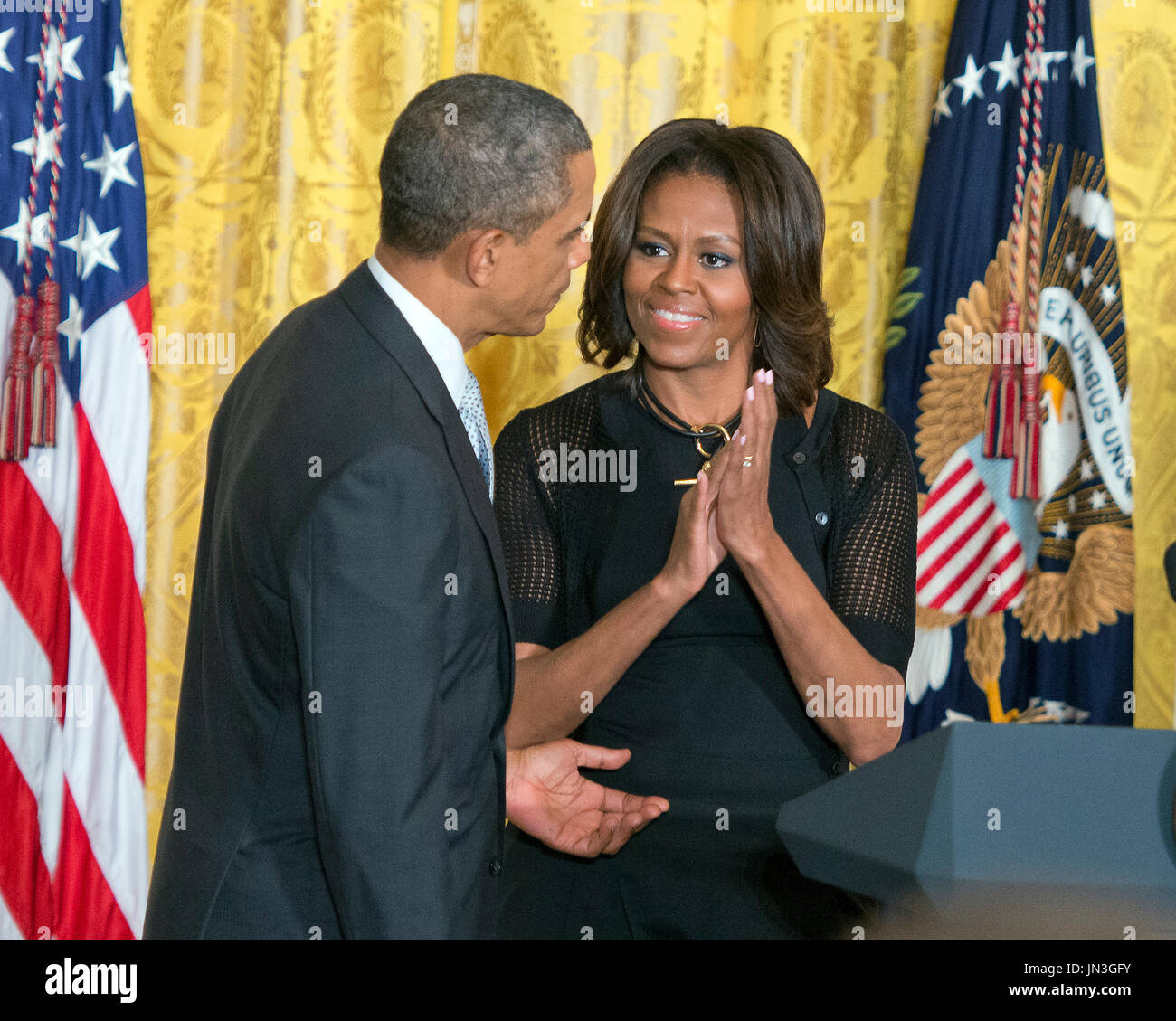 United States President Barack Obama and First Lady Michelle Obama ...