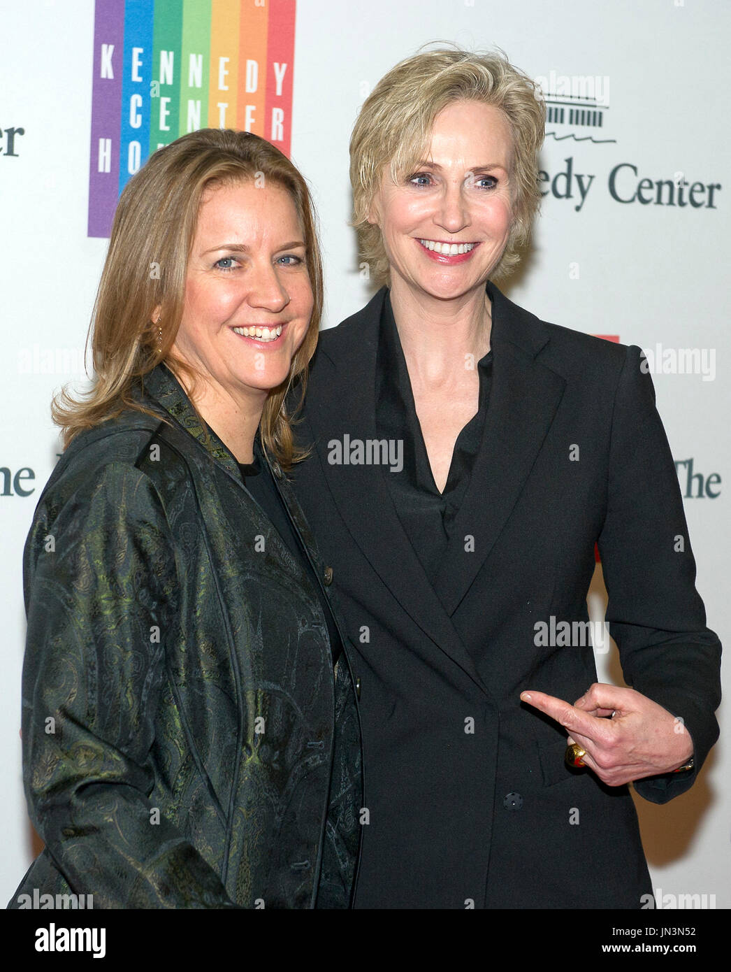 Actress, singer, and comedian Jane Lynch, right, and Elizabeth Dickey ...