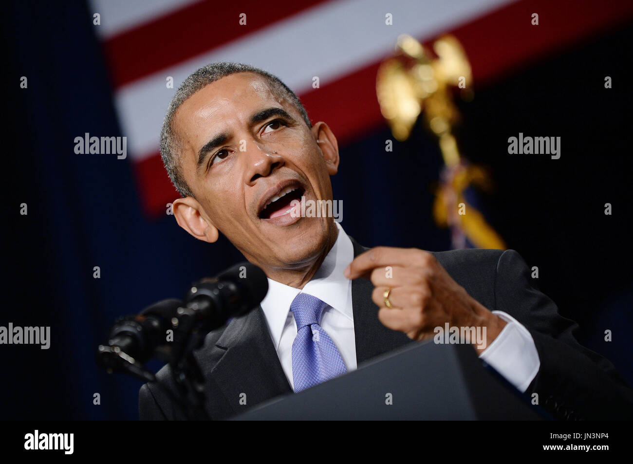 United States President Barack Obama makes remarks at an event for the ...