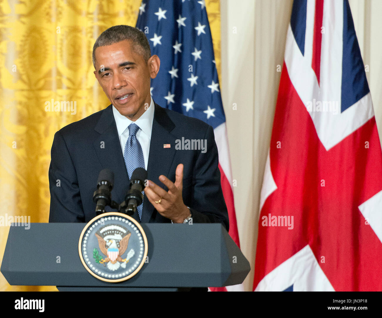 United States President Barack Obama makes remarks during a joint press ...