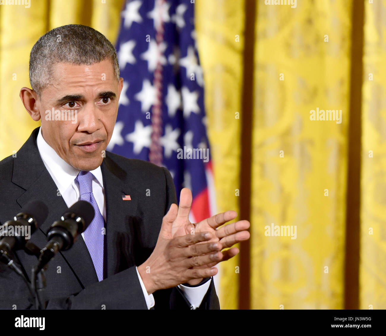 United States President Barack Obama conducts a formal press conference ...