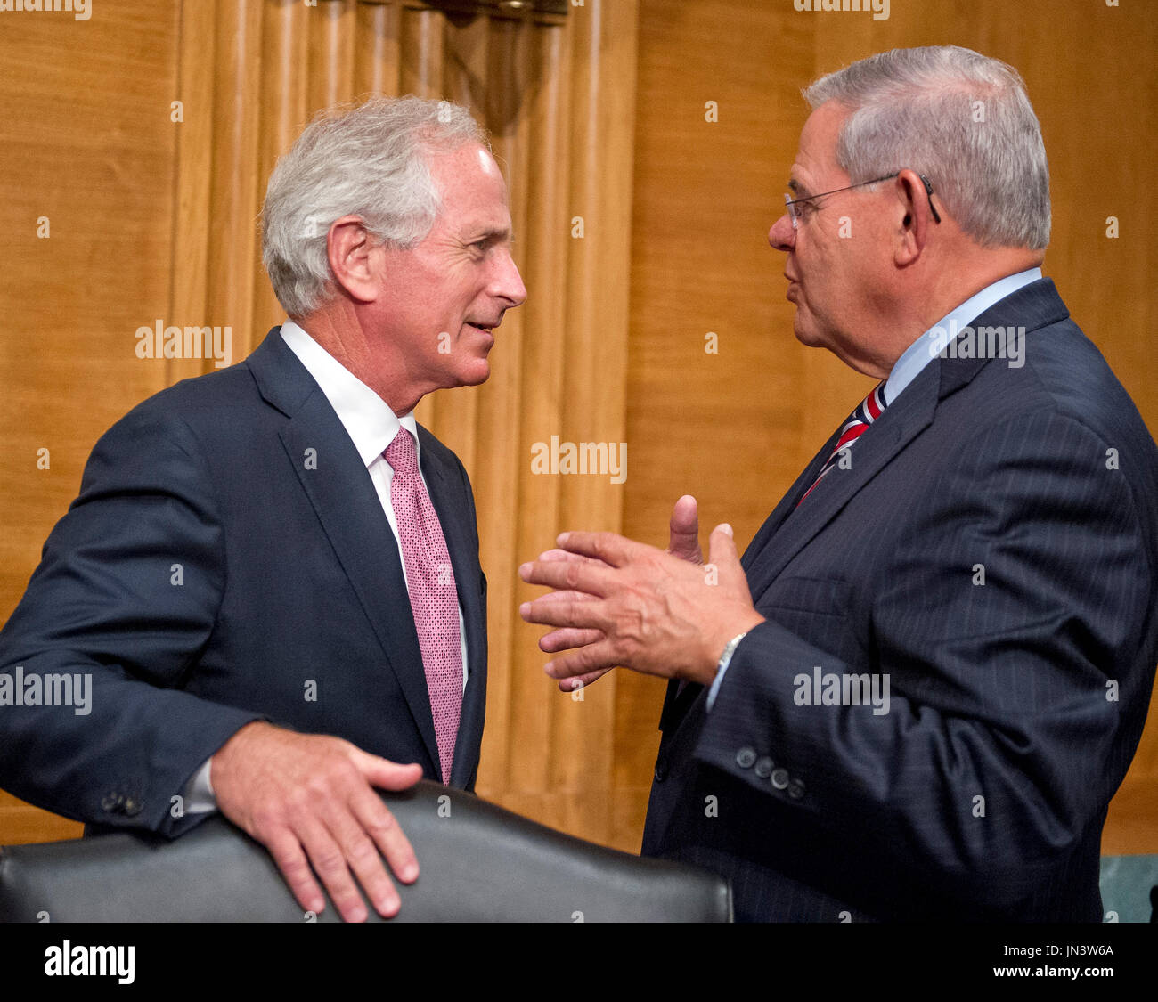 United States Senators Bob Corker (Republican of Tennessee), left, and ...