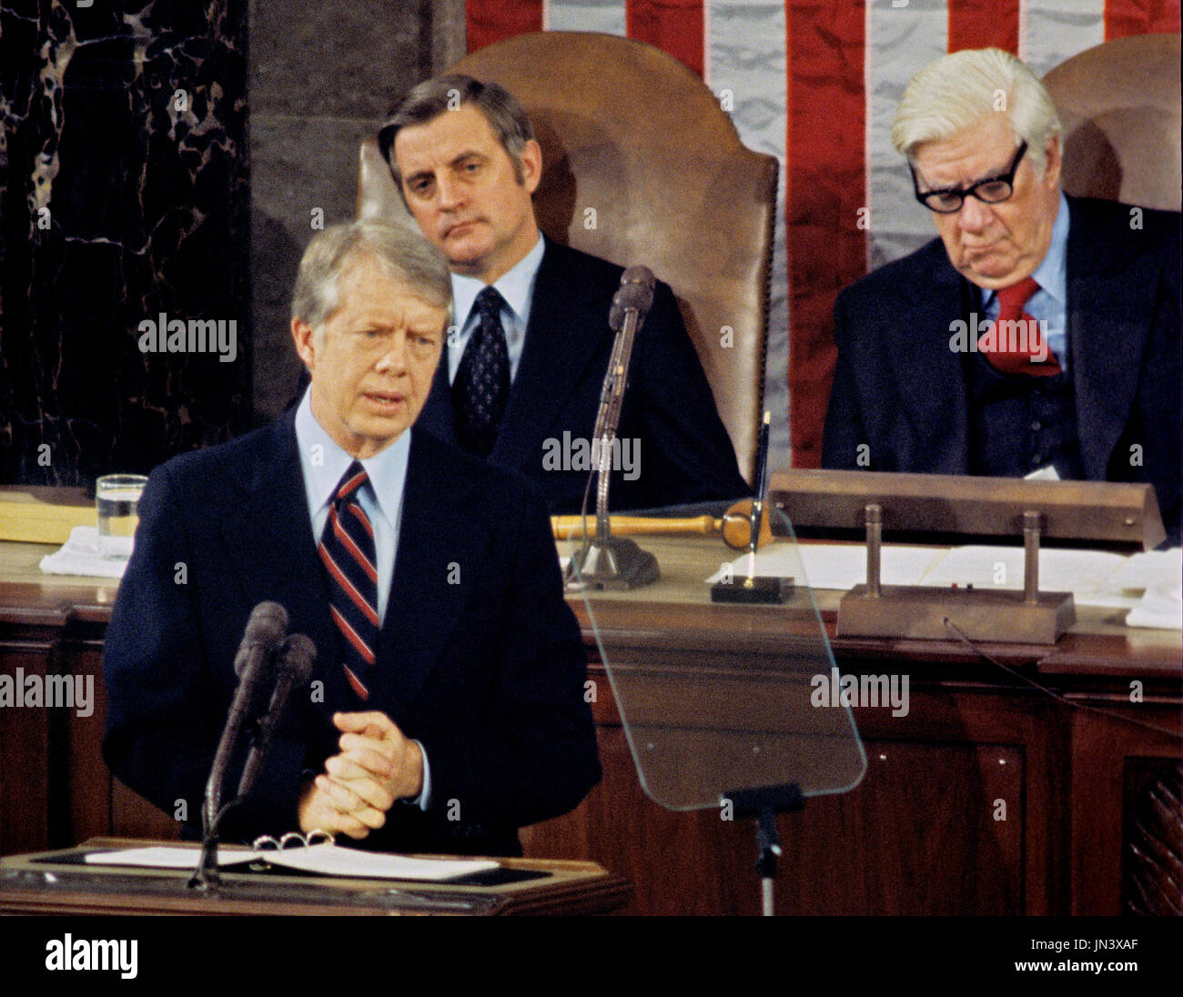United States President Jimmy Carter delivers his State of the Union ...