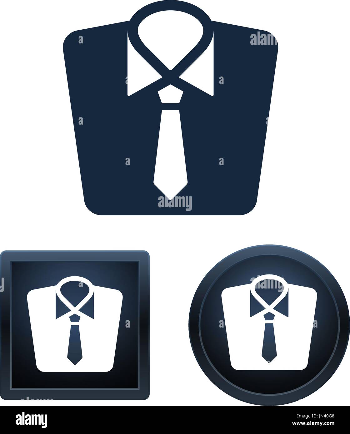 Simple and button shape clothing icons on white background for your ...