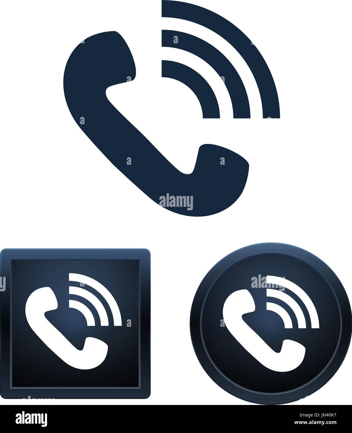 Black landline phone on Stock Vector Images - Alamy